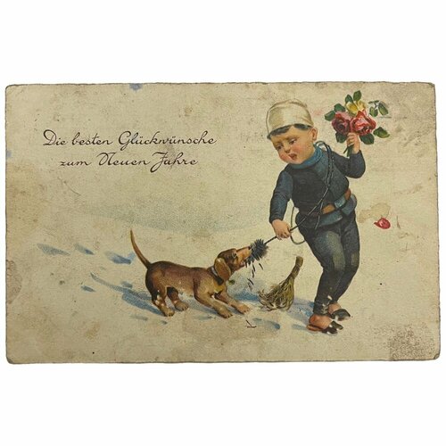Почтовая открытка "Die besten Glückwunsch zum geburtstage" 1929 г. Веймарская Республика (Саксония)