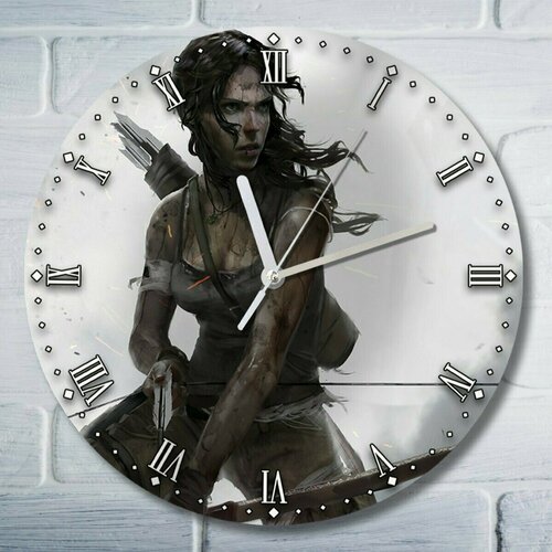 Настенные часы УФ с рисунком игры Tomb Raider - 4550
