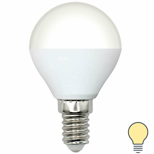 Лампа Volpe Е14 6 Вт шар матовая 600 Лм теплый свет. Набор из 2 шт.
