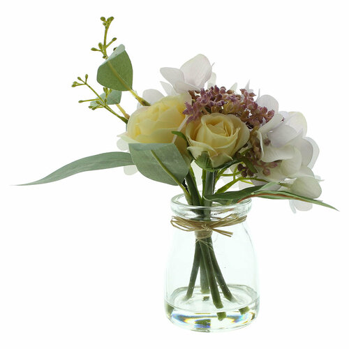 Композиция искусственных цветов в вазе "Великолепие цветов"