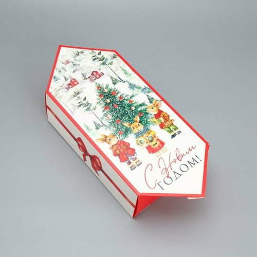 Сборная коробка‒конфета «С Новым годом!», 18 × 28 × 10 см