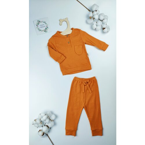 Комплект одежды , размер 18 мес, оранжевый