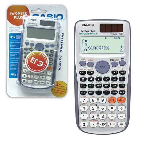 Калькулятор инженерный CASIO FX-991ES PLUS-2SETD (162х77 мм), 417 функций, двойное питание, сертифицирован для ЕГЭ, FX-991ESPLUS-2S