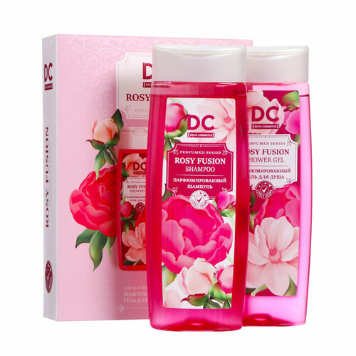 Delta Cosmetics Подарочный набор женский Rosy Fusion, гель для душа, 250 мл + шампунь, 250 мл