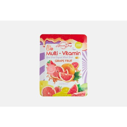 Тканевая маска для лица Grace Day, Multi-Vitamin Grape Fruit Mask Pack 1 мл