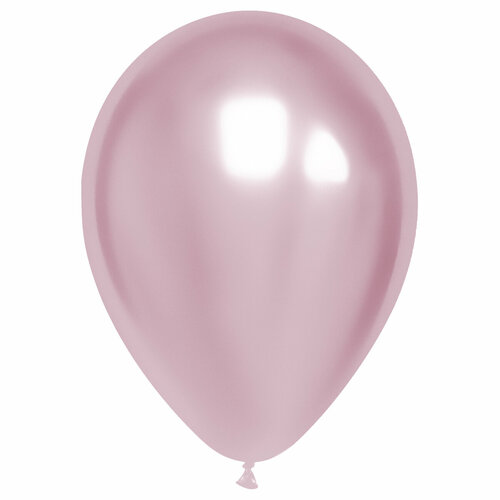 Воздушные шары, 50шт, М12/30см, MESHU, хром, розовый