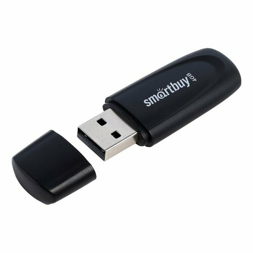 Флешка Smartbuy 4GB2SCK, 4 Гб, USB2.0, чт до 15 Мб/с, зап до 12 Мб/с, черная (комплект из 5 шт)
