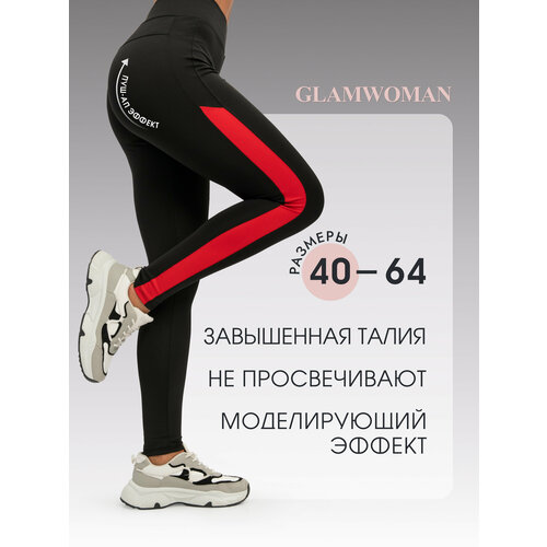 Тайтсы Glam, размер 42, красный, черный