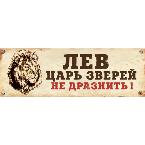 Информационная табличка ( Лев царь зверей )