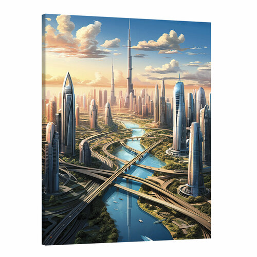 Интерьерная картина 50х70 "Городской взгляд"