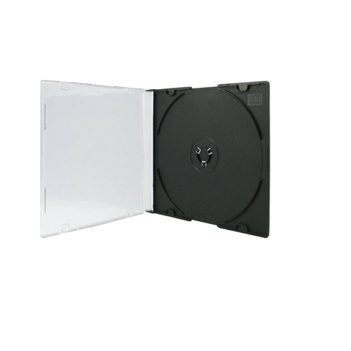 Коробки для 1CD/DVD, комплект 200шт, Slim-футляр, черный, 37704-00000010