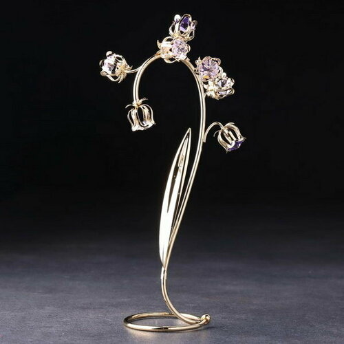Сувенир "Тюльпаны", с кристаллами, 22.5х11х6 см