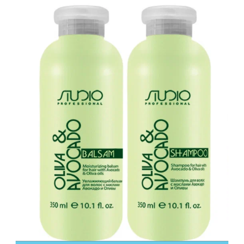 Набор Olive and Avocado STUDIO для волос с маслами авокадо и оливы Kapous Шампунь, Бальзам 2*350 мл