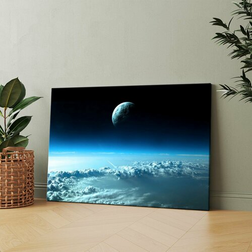 Картина на холсте (Небо космос, атмосфера планет) 20x30 см. Интерьерная, на стену.