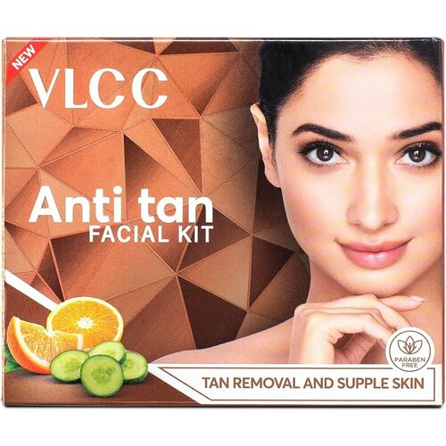 ANTI TAN FACIAL KIT Tan Removal and Supple Skin, VLCC (против загара набор - Уменьшение загара и упругость кожи, подвергшейся воздействию солнца), 60 г. (6x10 г.)