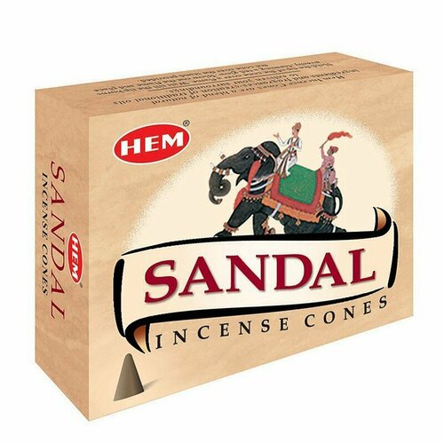 Hem Incense CONES SANDAL (Благовония конусы сандал, Хем), уп. 10 конусов.