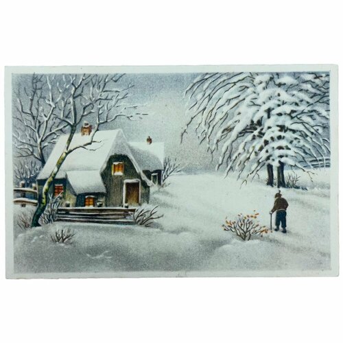 Почтовая открытка "Зимний дом" XX век, Германия