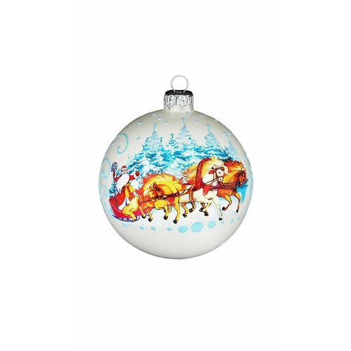Шар Дед мороз и тройка КУ-80-234040 ,80 мм цвет разноцветный