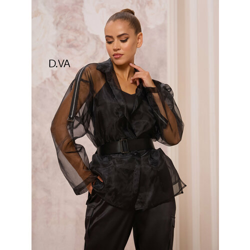 Блуза D.va, размер 50/52, черный