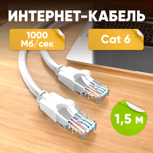 Патч корд Ethernet UTP cat.6 RJ45 интернет кабель для свитч, ноутбука WiFi роутера