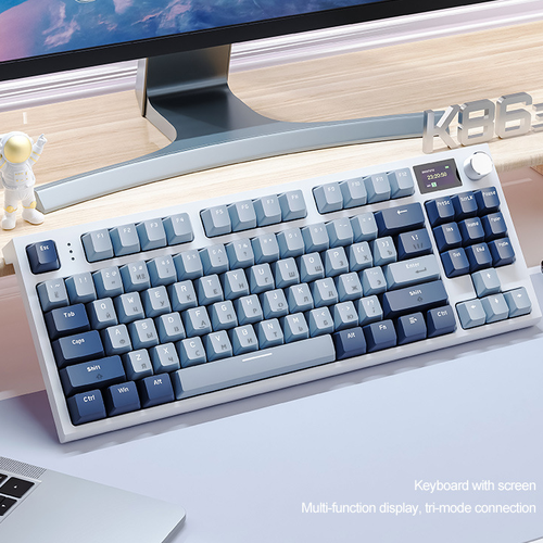 Клавиатура механическая Attack Shark K86 Hot-Swap беспроводная Bluetooth+2.4G+проводная для компьютера ноутбука телефона игровая русская английская