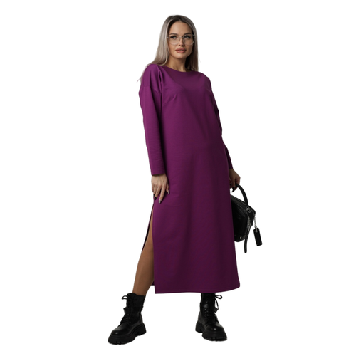 Платье Elena Tex, размер 52, фиолетовый