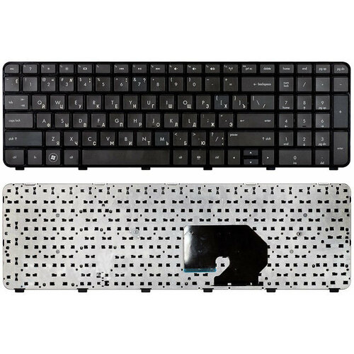 Клавиатура для ноутбука HP Pavilion dv7-6110sw черная с рамкой