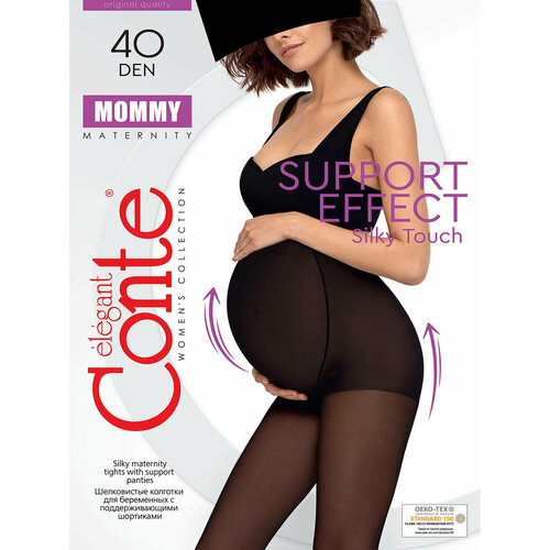 Колготки Conte elegant MOMMY, 40 den, размер 4/L, черный