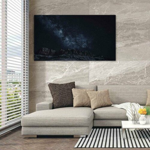 Картина на холсте 60x110 LinxOne "Горы гора природа пейзаж" интерьерная для дома / на стену / на кухню / с подрамником