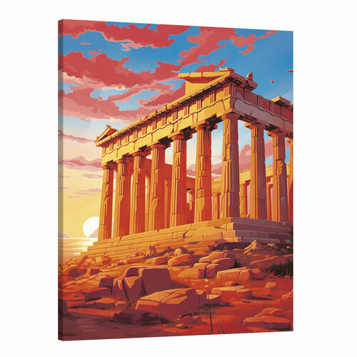 Интерьерная картина 50х70 "Греция: путь к истине"
