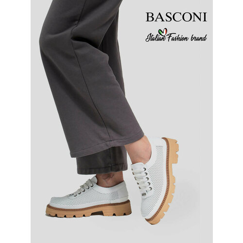 Полуботинки  BASCONI, размер 40, белый