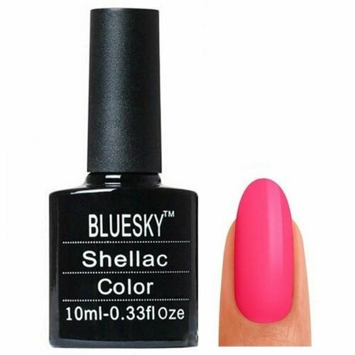 Bluesky Гель-лак для ногтей 113 CL, неоновый ярко-розовый, 10 мл, 2 штуки