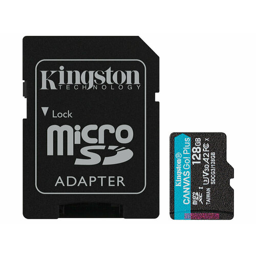 Карта памяти 128Gb - Kingston Canvas Go! Micro Secure Digital HC Class10 UHS-I Canvas Select + SD Adapter SDCG3/128GB с