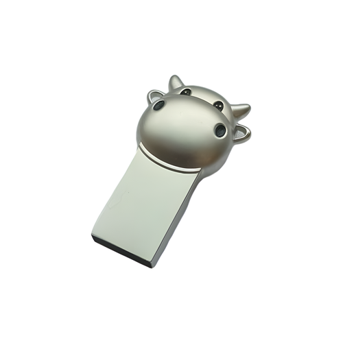 Флешка Бык (4 GB USB 2.0 Серебро Bull)