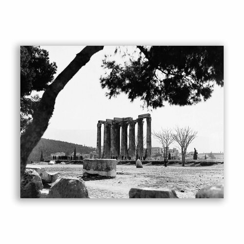 Постер, плакат на бумаге / Храм Зевса Олимпийского / Размер 60 x 80 см