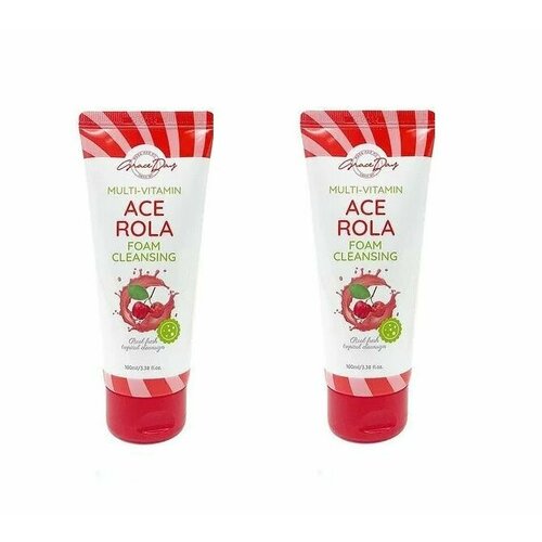 Grace Day Пенка для умывания с экстрактом ацеролы multi-vitamin acerola foam cleanser, 100 мл, 2 шт