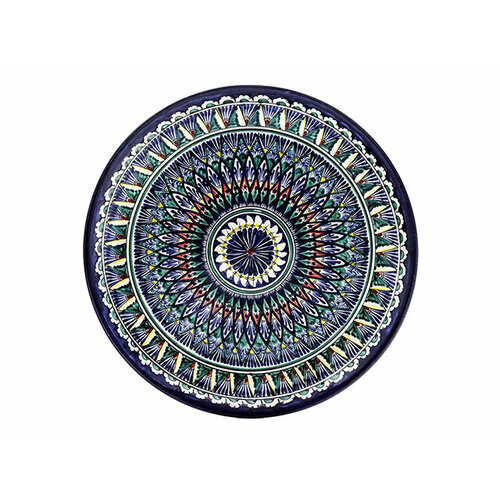 Блюдо для подачи плова, ляган круглый "Риштанская Керамика", диаметр 38 см RSN149