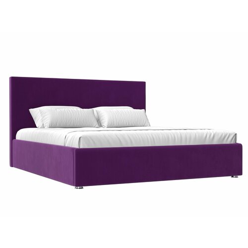 Интерьерная кровать Кариба 160, Микровельвет фиолетовый