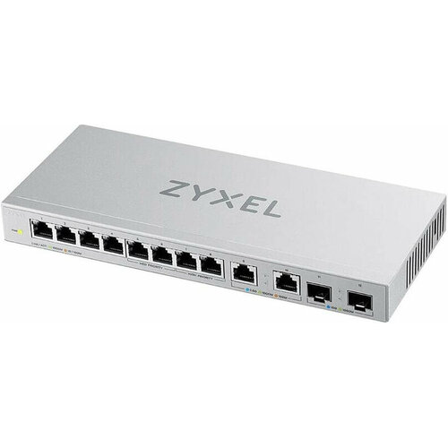 Коммутатор Zyxel XGS1010-12-ZZ0102F (L2) 8x1Гбит/с 2x2.5Гбит/с 2SFP+ неуправляемый