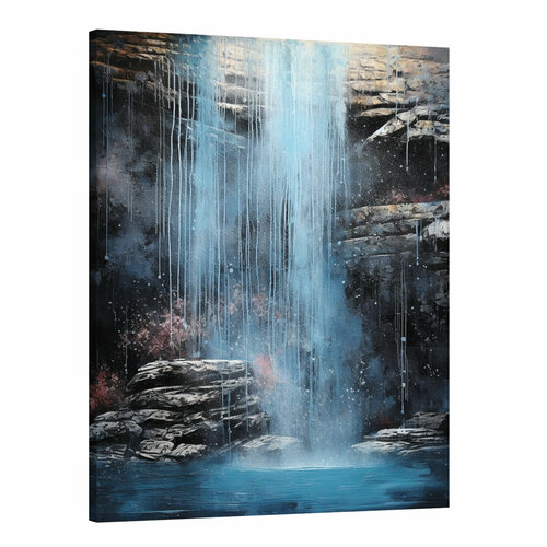 Интерьерная картина 50х70 "Раскаты водопада"