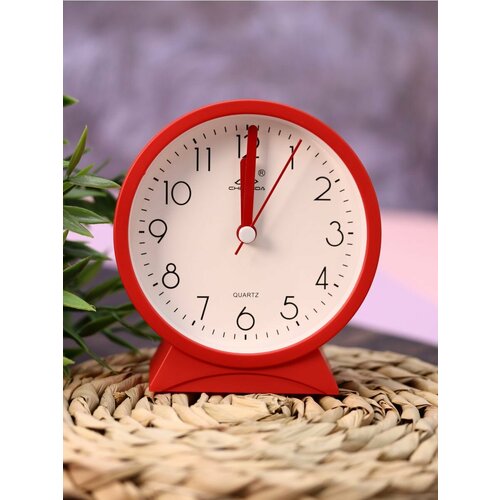 Часы настольные с будильником Morning mood red