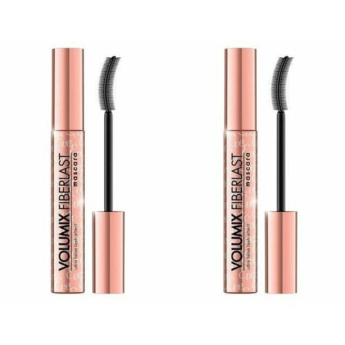 Eveline Cosmetics Тушь для ресниц Fiberlast Эффект накладных ресниц, 9 мл, 2шт