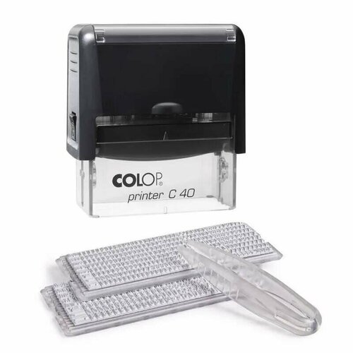 Штамп самонаборный Colop Printer С40-Set-F пластиковый 6/4 строки 23х59 мм