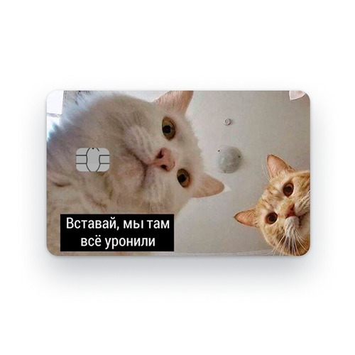 Наклейка на банковскую карту, стикер на карту, маленький чип, мемы, приколы, комиксы, стильная наклейка мемы №11