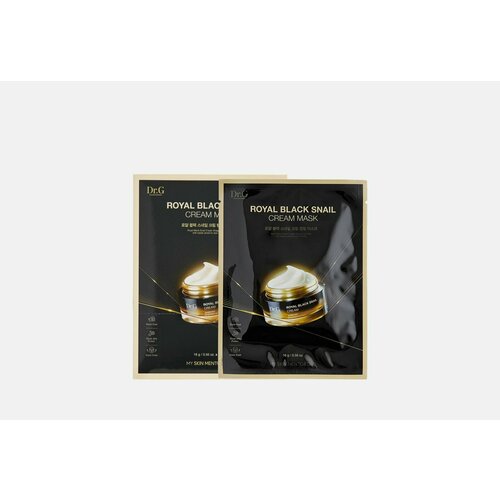 Набор тканевых крем-масок для лица royal black snail cream mask