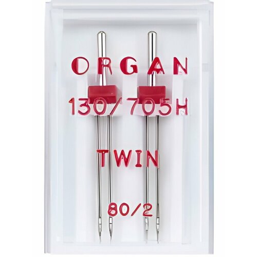 Иглы Organ двойный стандарт №80/2, 2 шт.