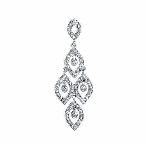 Подвеска ELEMENT47, серебро, 925 проба, фианит