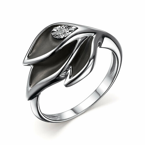 Кольцо Diamant online, серебро, 925 проба, бриллиант, размер 16.5, бесцветный