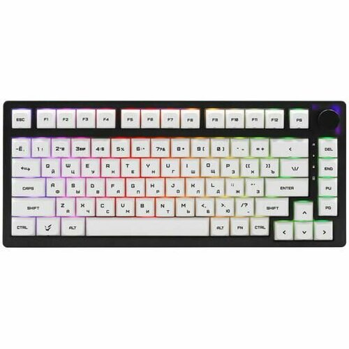 Игровая механическая клавиатура ARDOR GAMING Patron 75, Gateron Yellow, 83 клавиш, RGB, Bluetooth, черная.