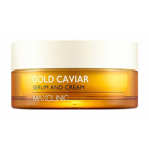 MAXCLINIC Gold Caviar Serum And Cream Сыворотка и Крем с экстрактом икры и частицами золота, 30+30 мл